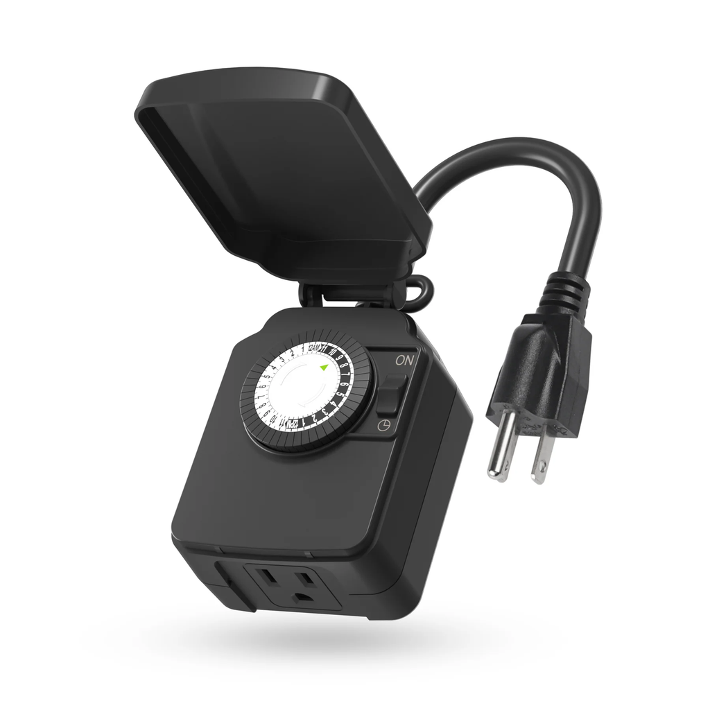 The 24-hour mechanical outdoor light timer 3-prong from BN-LINK Simpli