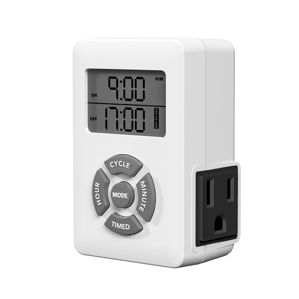 Digital Timer, Repeat Cycle Intermittent Timer Plug 24 Hour Programmab