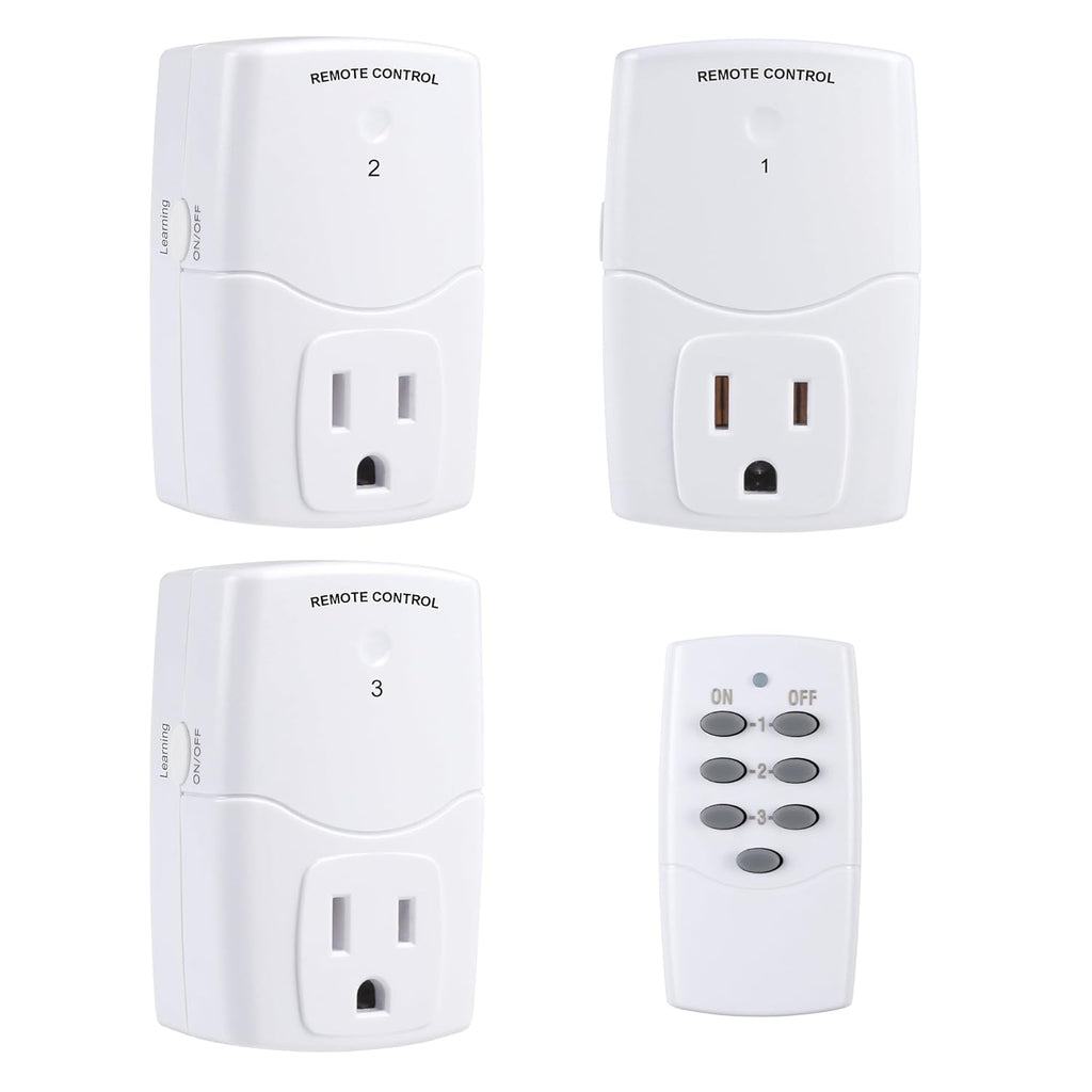 Wireless Remote Control Wall Socket (1 Remote + 3 Outlets) | BN-LINK