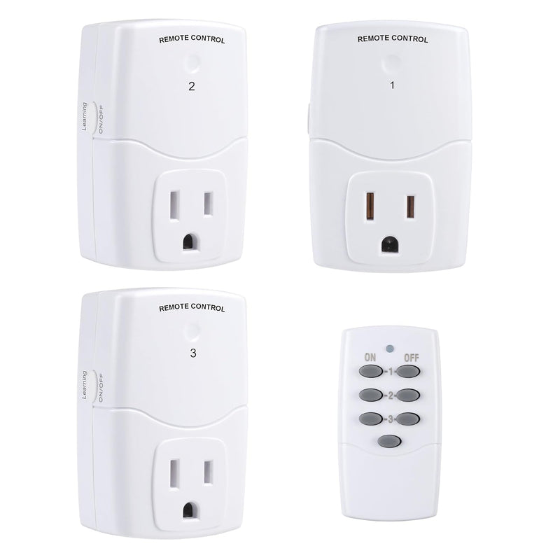 Wireless Remote Control Wall Socket (1 Remote + 3 Outlets) | BN-LINK
