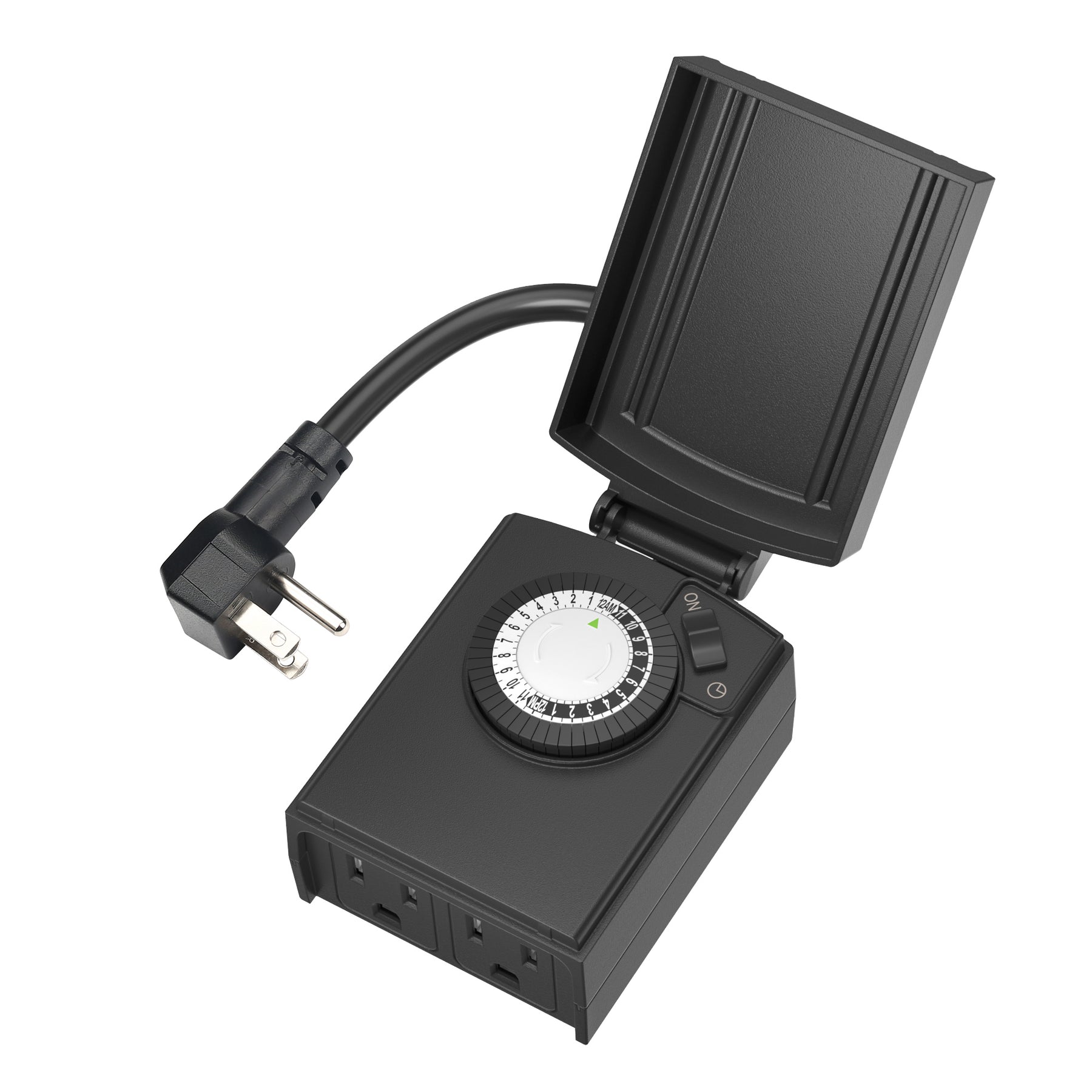 30 Min Outdoor Mechanical 24 Hour Programmable Dual Outlet Timer BN-LI