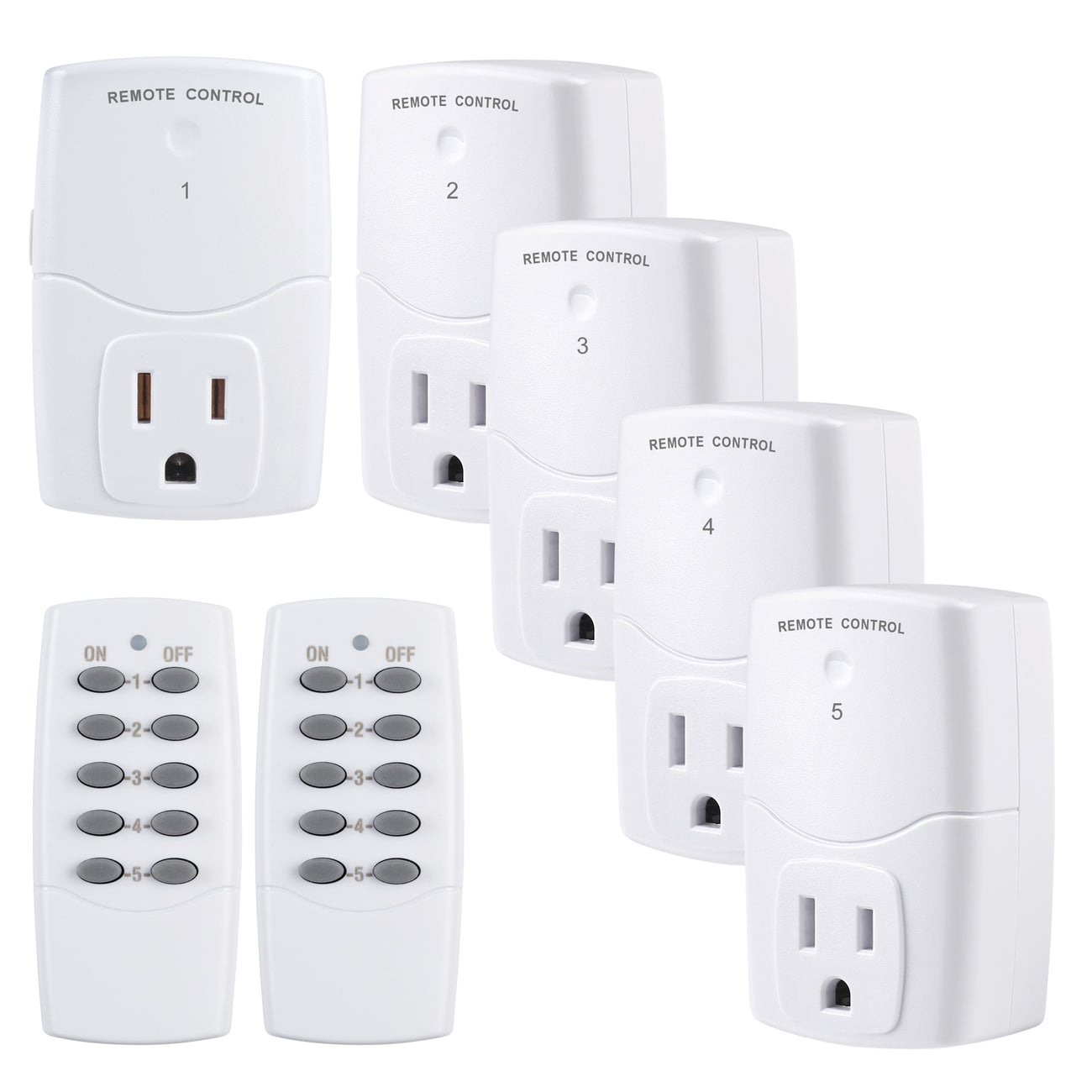 Smart Outlet with Remote (2 Remotes+5 Outlets) | BN-LINK