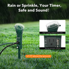 Outdoor Multi Socket Timer Yard Stake with Photocell Countdown Timer B