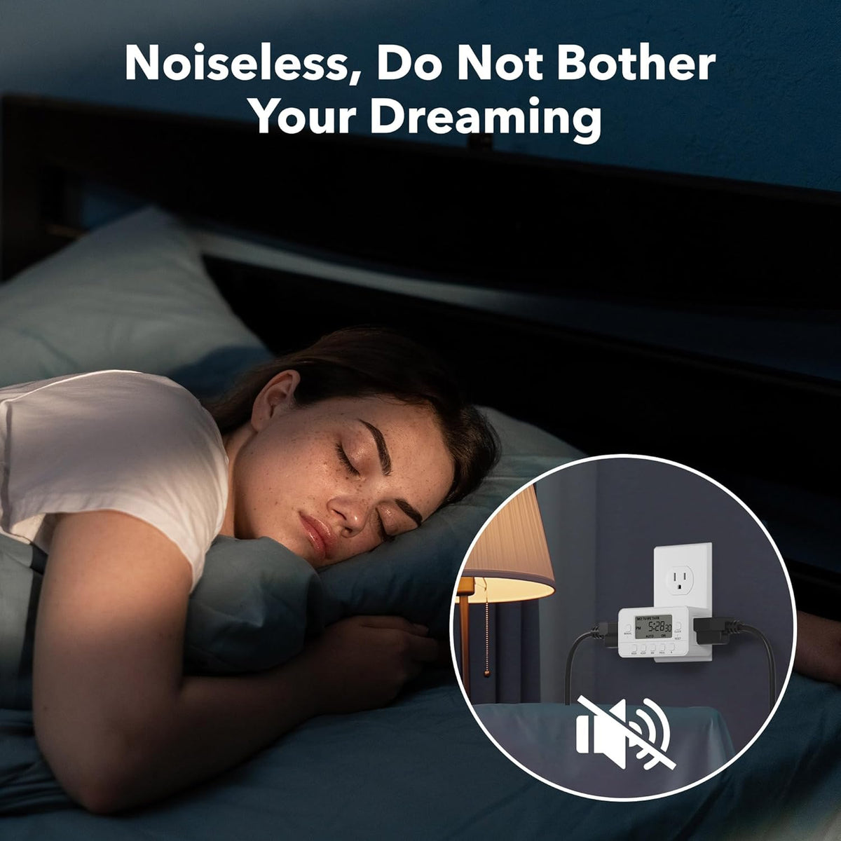 7-Day Heavy Duty Digital Timer with Dual Outlet LCD Display 3-Prong BN