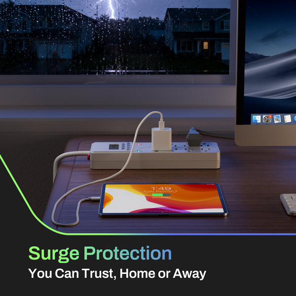 8 Outlet Strip Surge Protector with 7-Day Digital Timer BN-LINK