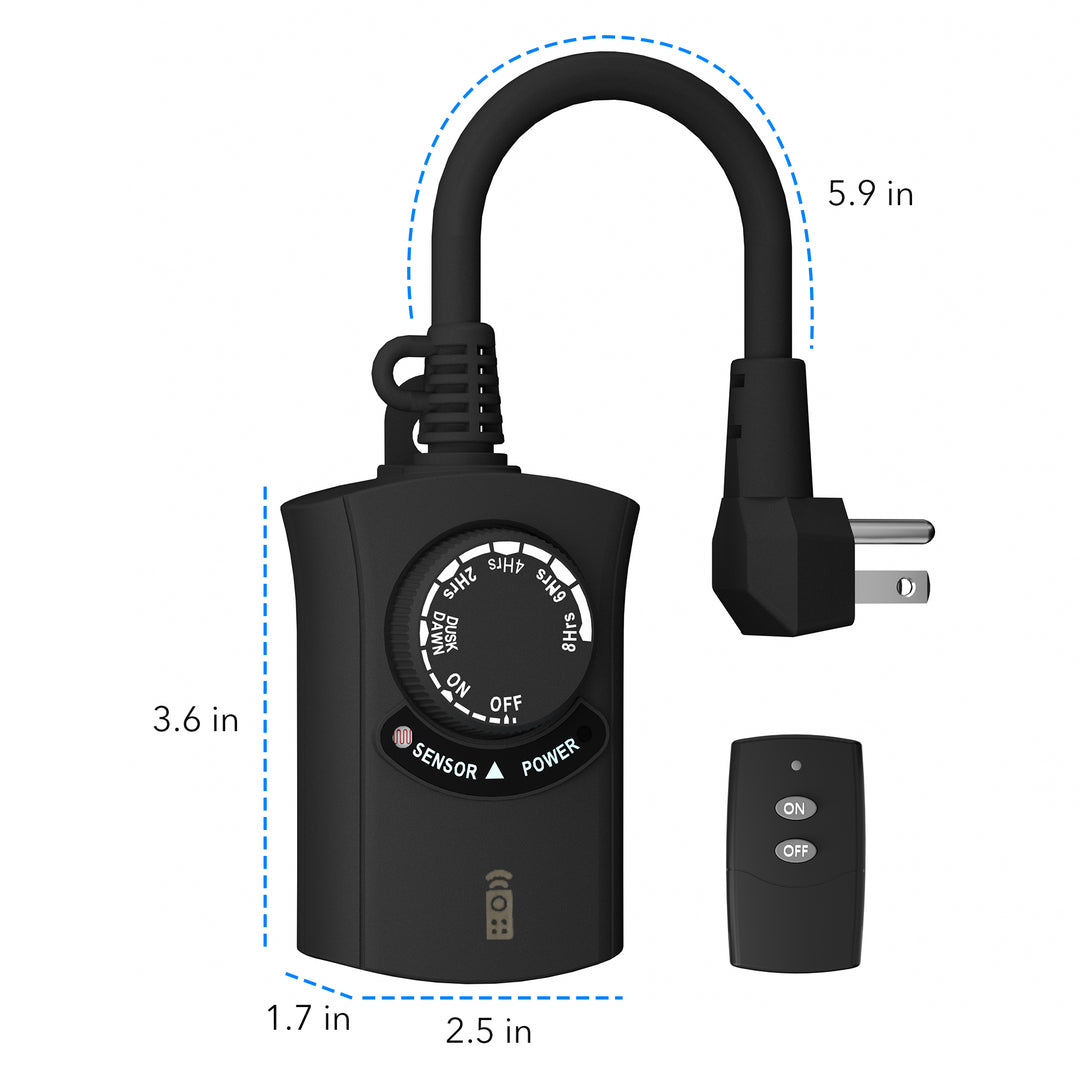 Outdoor Photocell Light Timer Waterproof Dusk to Dawn Light Sensor Tim ...