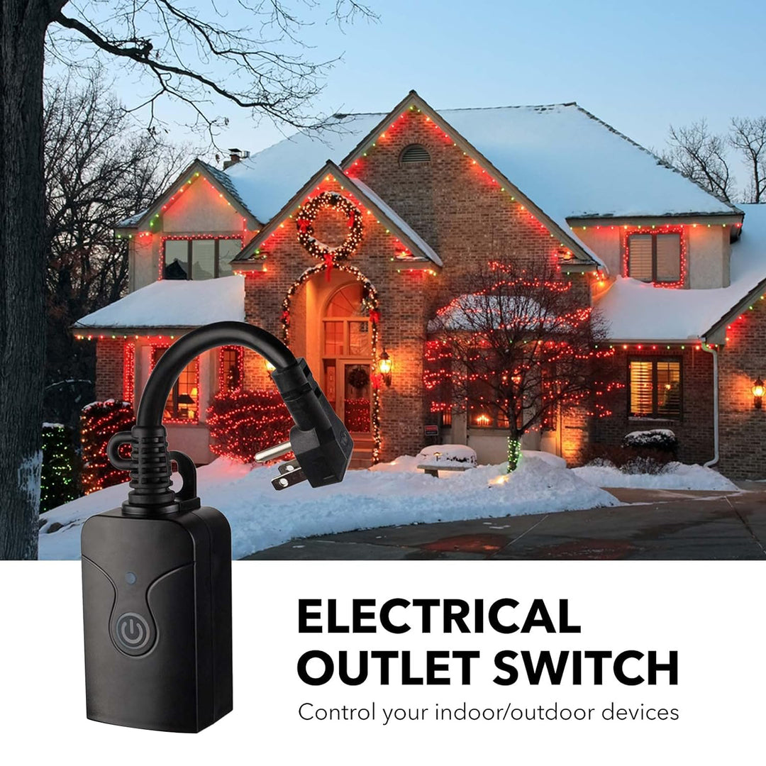 Outdoor Wireless Remote Control 3-Prong Outlet Weatherproof Heavy Duty ...