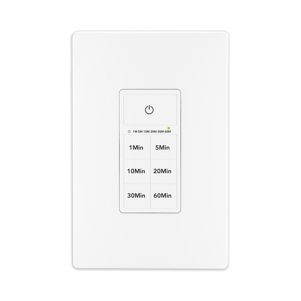 In-Wall Countdown Timer Switch with Push Button 1-5-10-20-30-60mins Ne