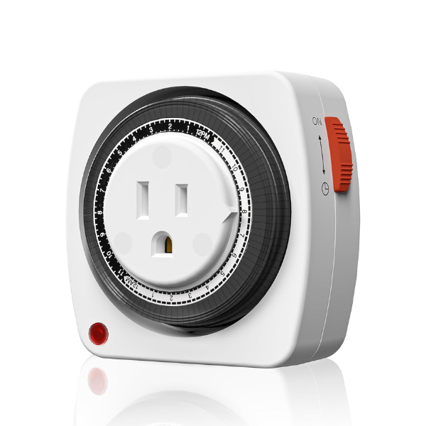 BN-LINK Mini Indoor 24-Hour Mechanical Outlet Timer 2 Prong 2-Pack