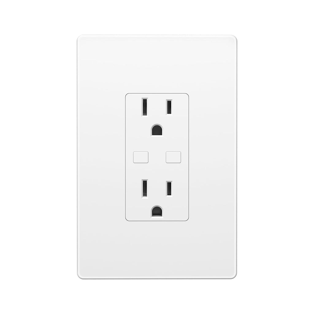 Smart WiFi in-Wall Outlet Switch 2 Individually Outlets Works with Tim
