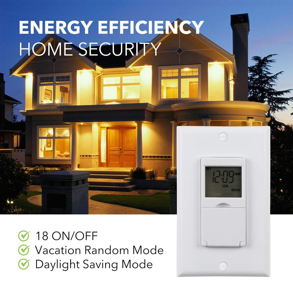 BN-LINK 7 Day Programmable Timer Switch Single Pole And 3 Way ...