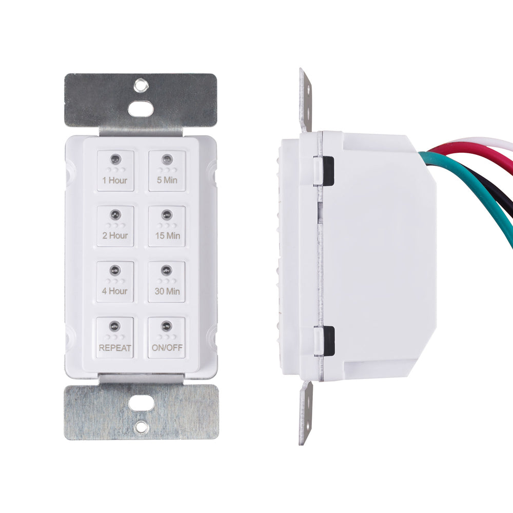 Countdown Digital In-wall Timer Switch 5-15/30/60mins, 2-4h, Free Plat