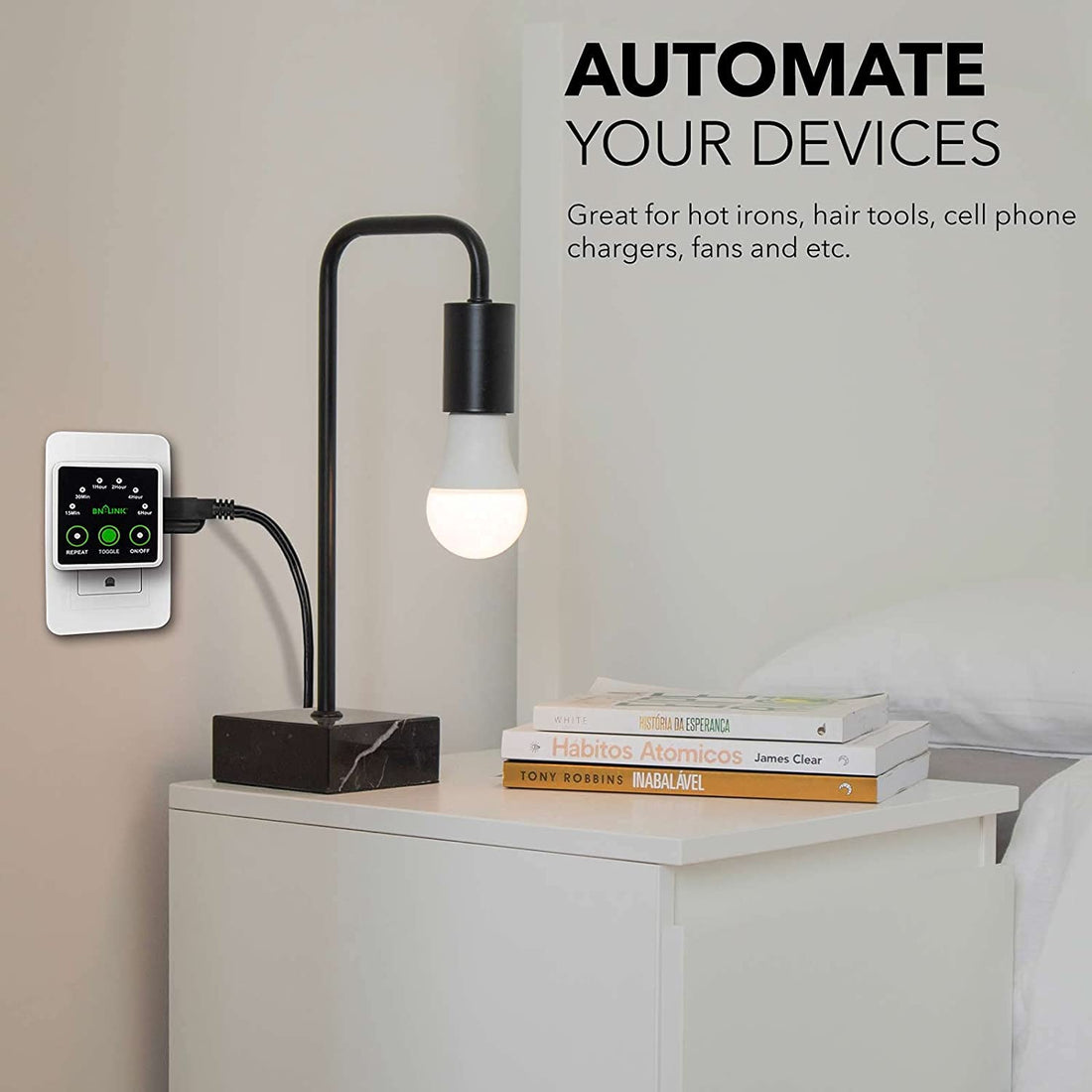 Digital Countdown Timer Repeat Cycle with 3-Prong Grounded Outlet BN-L