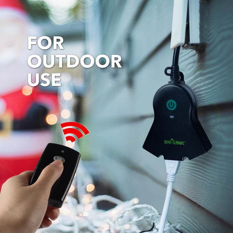 BN-LINK Outdoor Water Resistant Wireless Remote Control Electrical ...