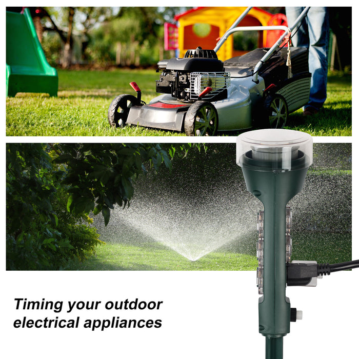 Outdoor Multi Socket Mechanical Timer and Yard Stake BN-LINK