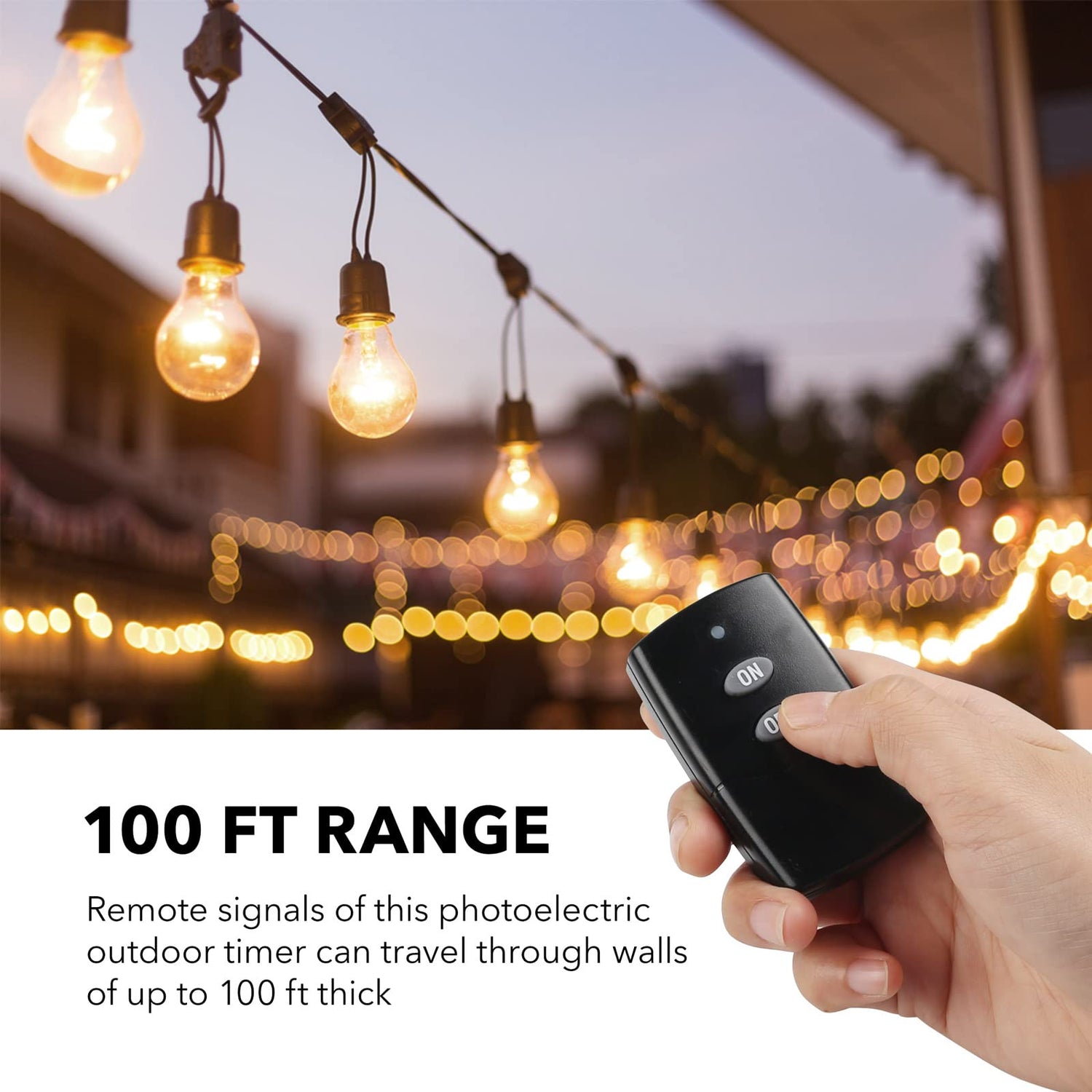 Outdoor 24-Hour Timer Remote Control With Photocell Light Sensor BN-LI