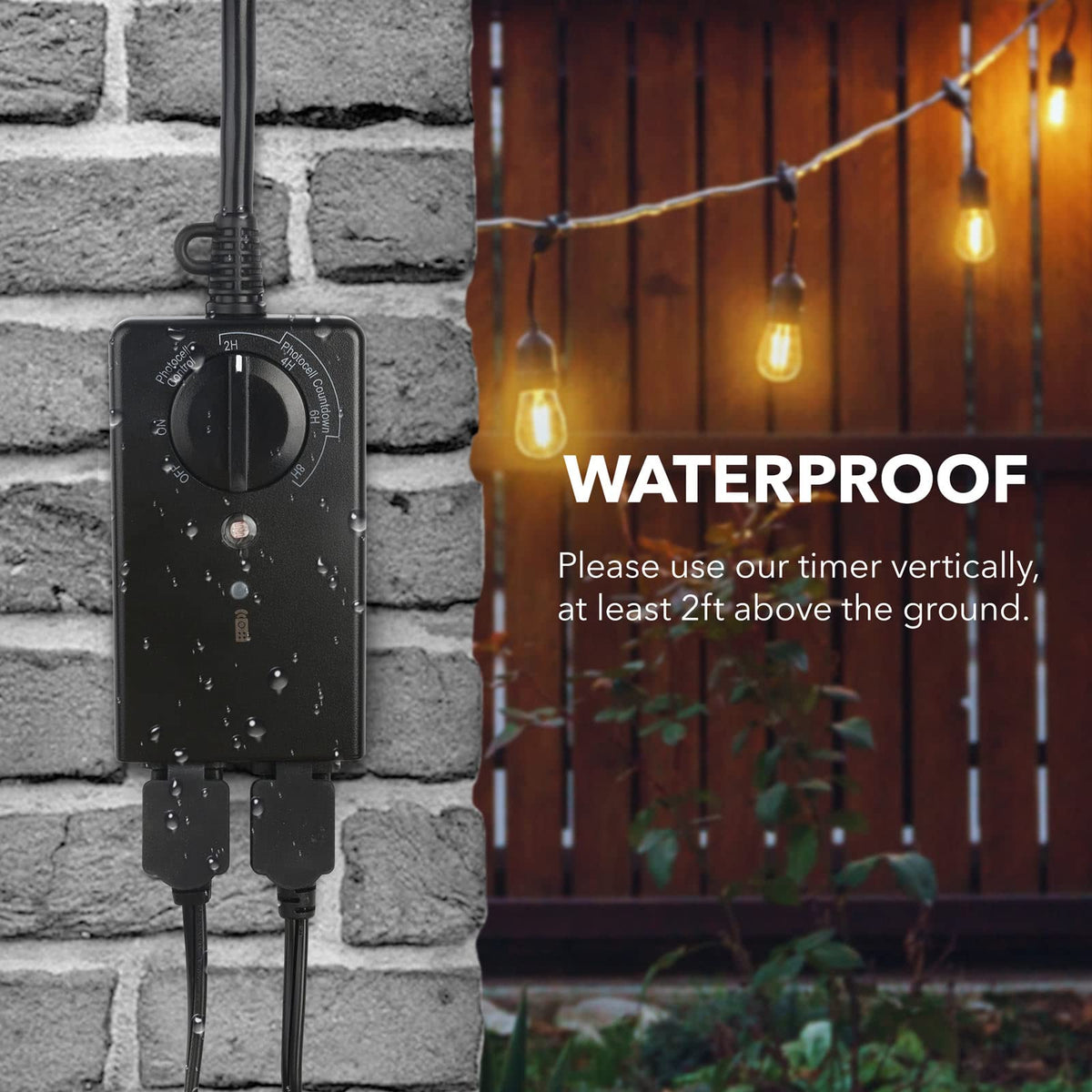 Outdoor 24-Hour Timer Remote Control With Photocell Light Sensor BN-LI