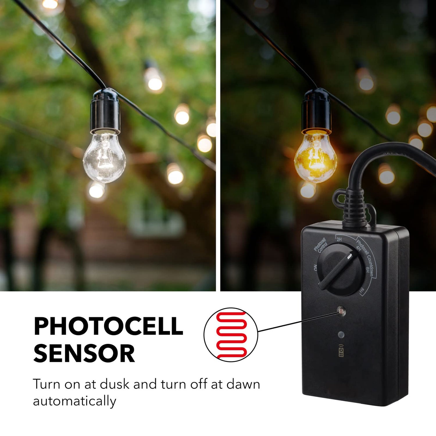 Outdoor 24-Hour Timer Remote Control With Photocell Light Sensor BN-LI