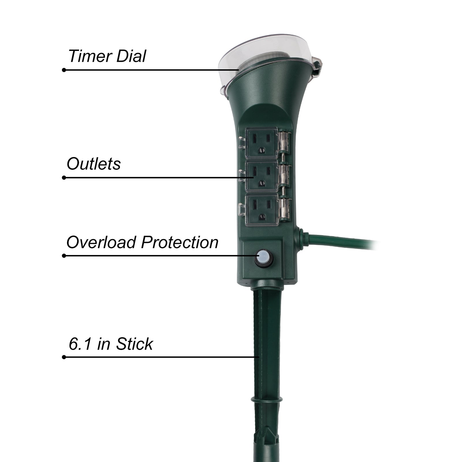 Outdoor Multi Socket Mechanical Timer and Yard Stake BN-LINK