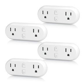 Smart Plug 15A WiFi&Bluetooth Outlet Extender Dual Socket Plugs Compat