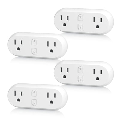 Smart Plug 15A WiFi&Bluetooth Outlet Extender Dual Socket Plugs Compat