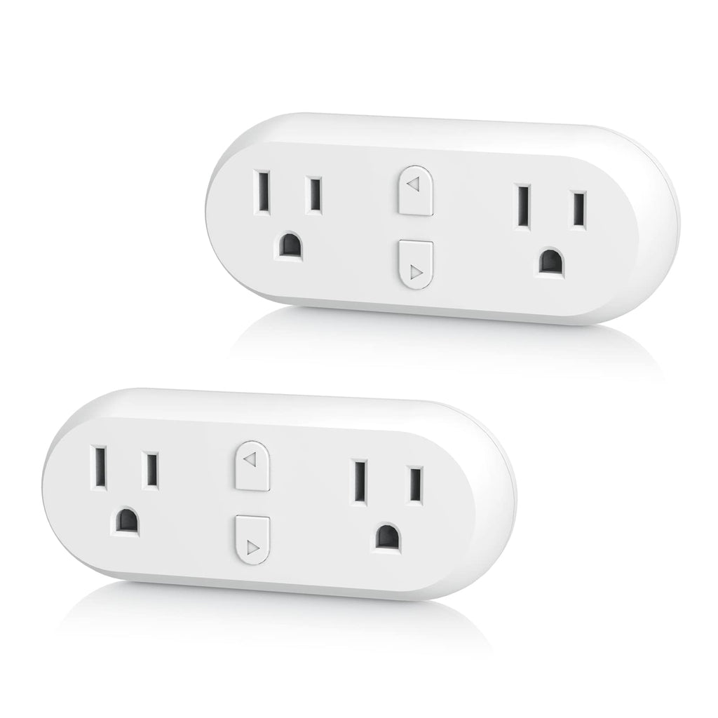 Smart 15A WiFi&Bluetooth Outlet Extender Dual Socket Plugs Compatible